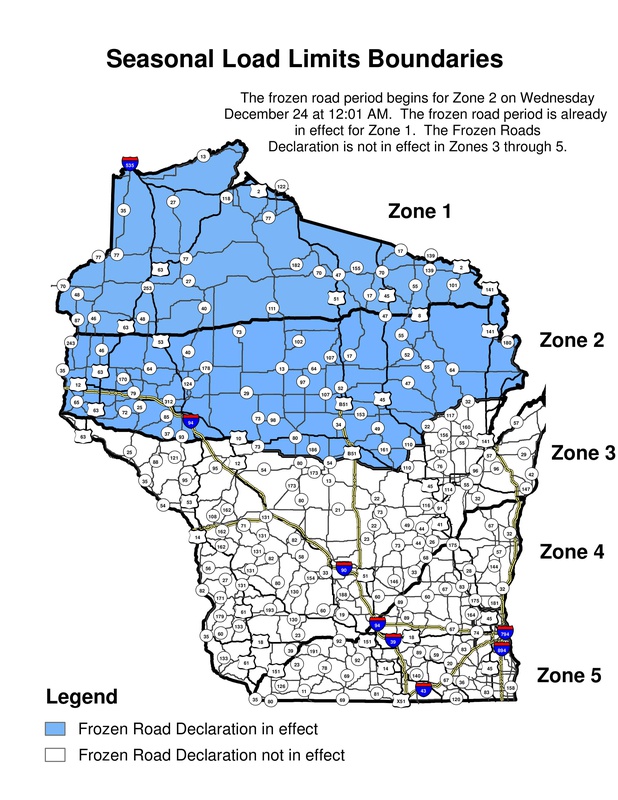 Frozen Road Law expanded to Zone 2 | News | WSAU